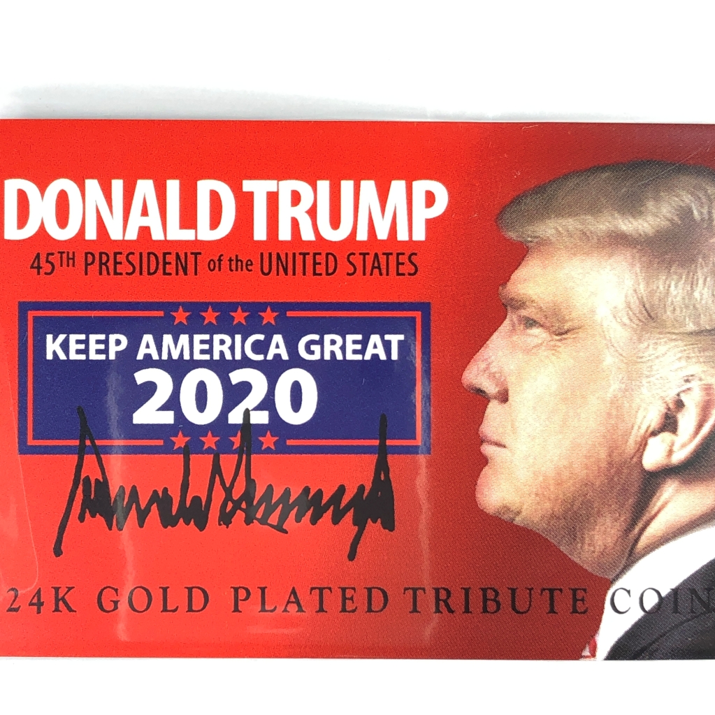 2020 24K Gold Layered Donal Trump Keep America Great Medallion*New in ...