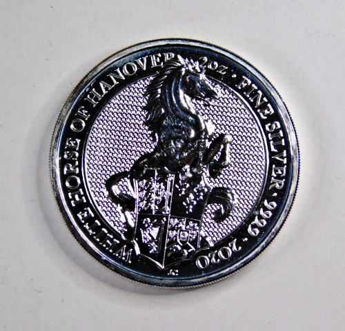 2020 Great Britain Proof Silver 5 Pounds*White Horses of Hanover*2oz ...