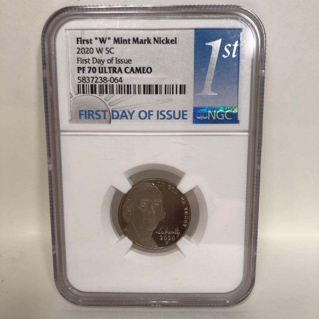 2020-W Jefferson Nickel*First "W" Mint Mark Nickel*First Day of Issue ...