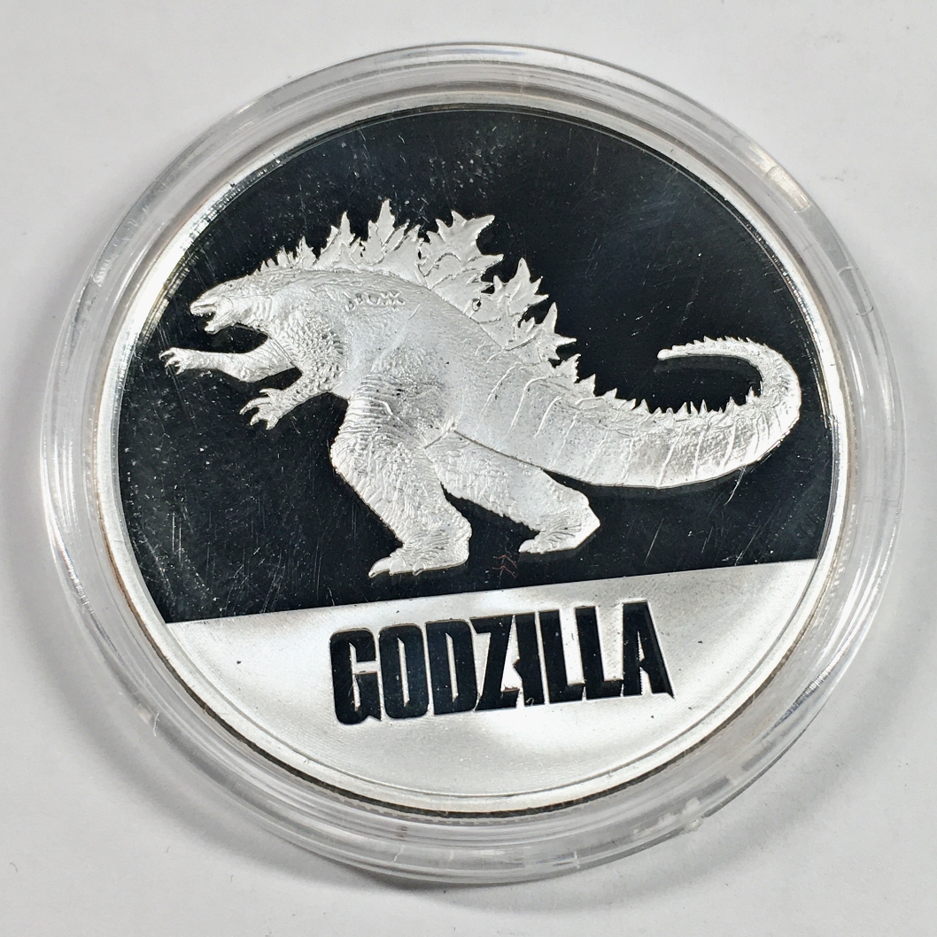 2021 $2 Silver Niue Godzilla Coin*One Troy Oz .999 Silver in Capsule ...