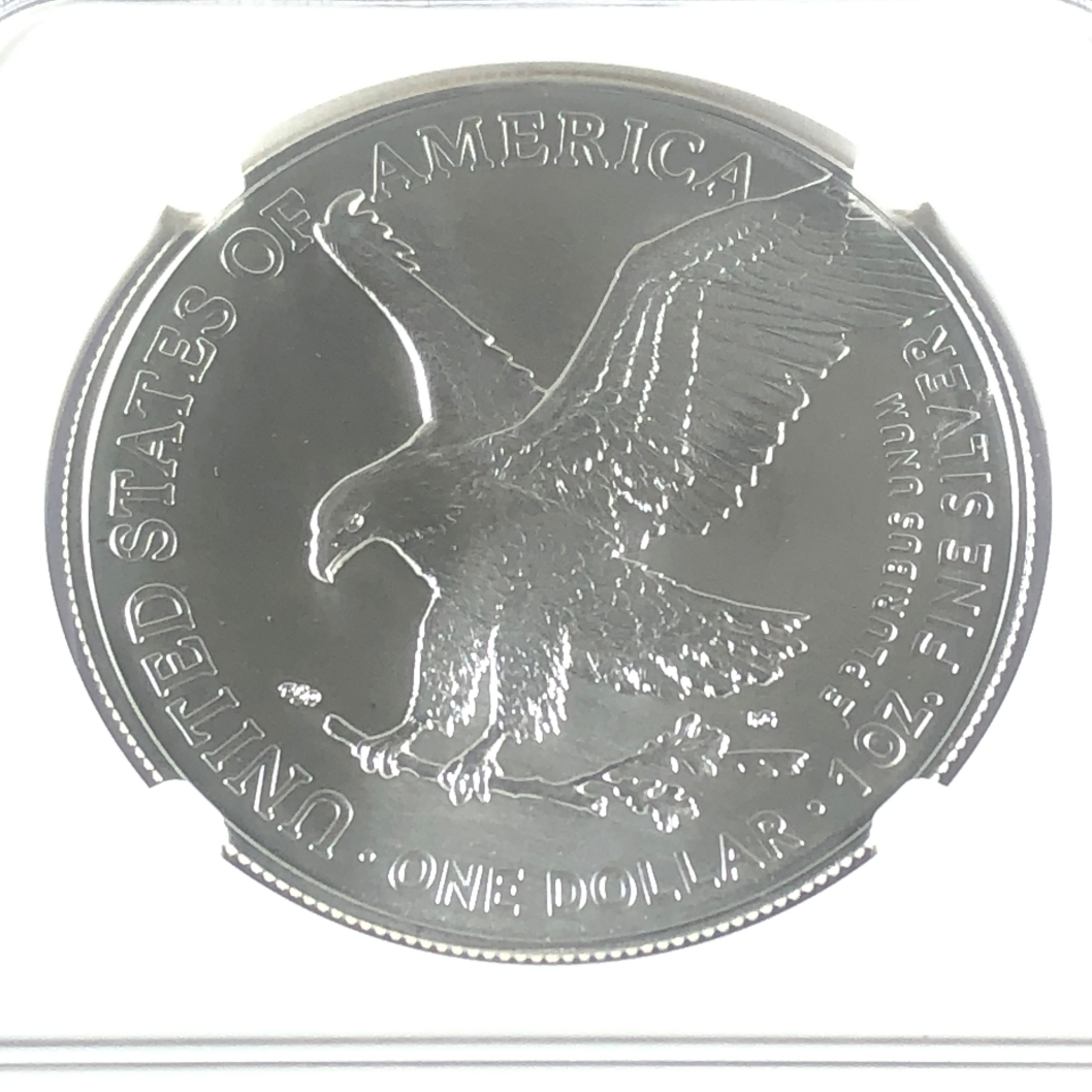 2021 American Silver Eagle*Type 2*Graded MS70 by NGC*1oz .999 Fine Silver | Property Room
