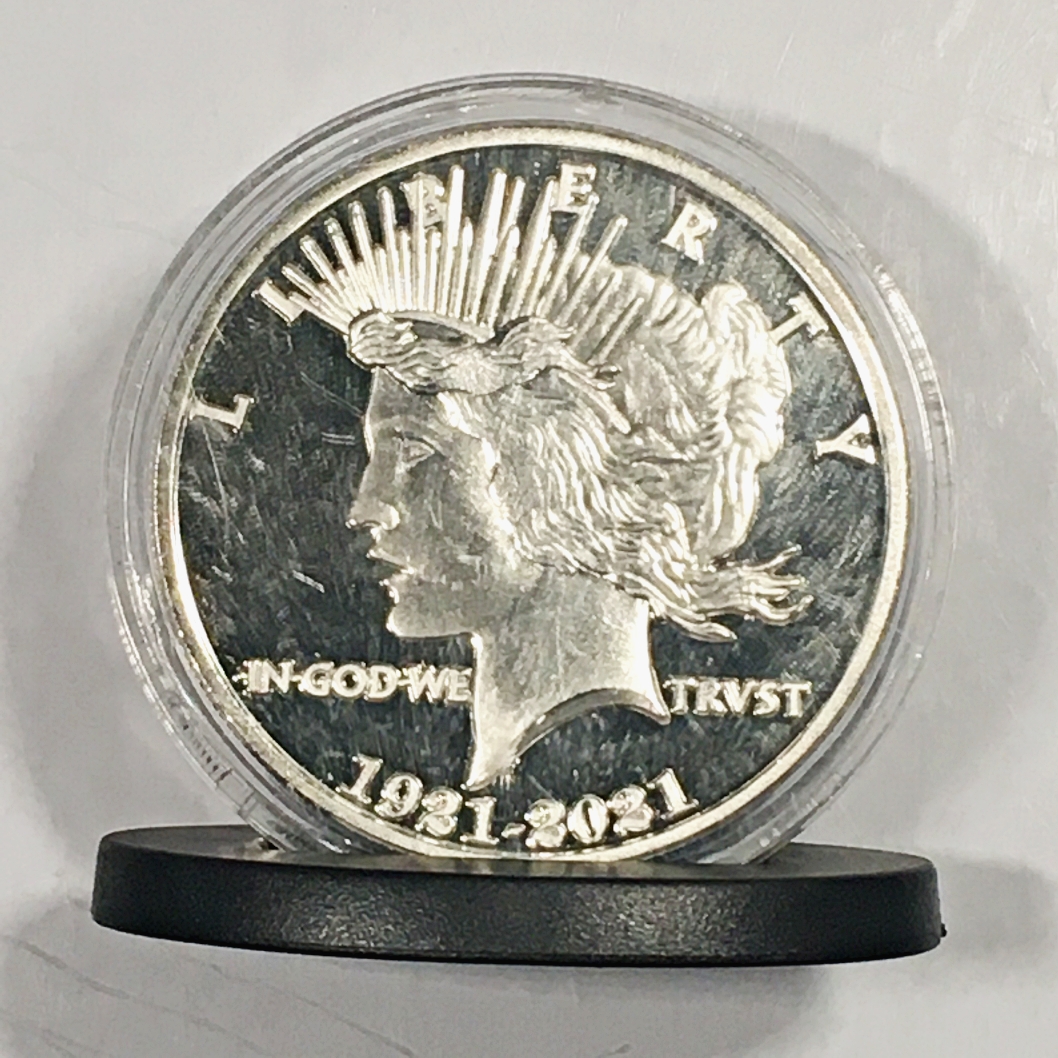 2021 Silver Layered Commemorative Peace Dollar Replica*Proof*In Capsule ...