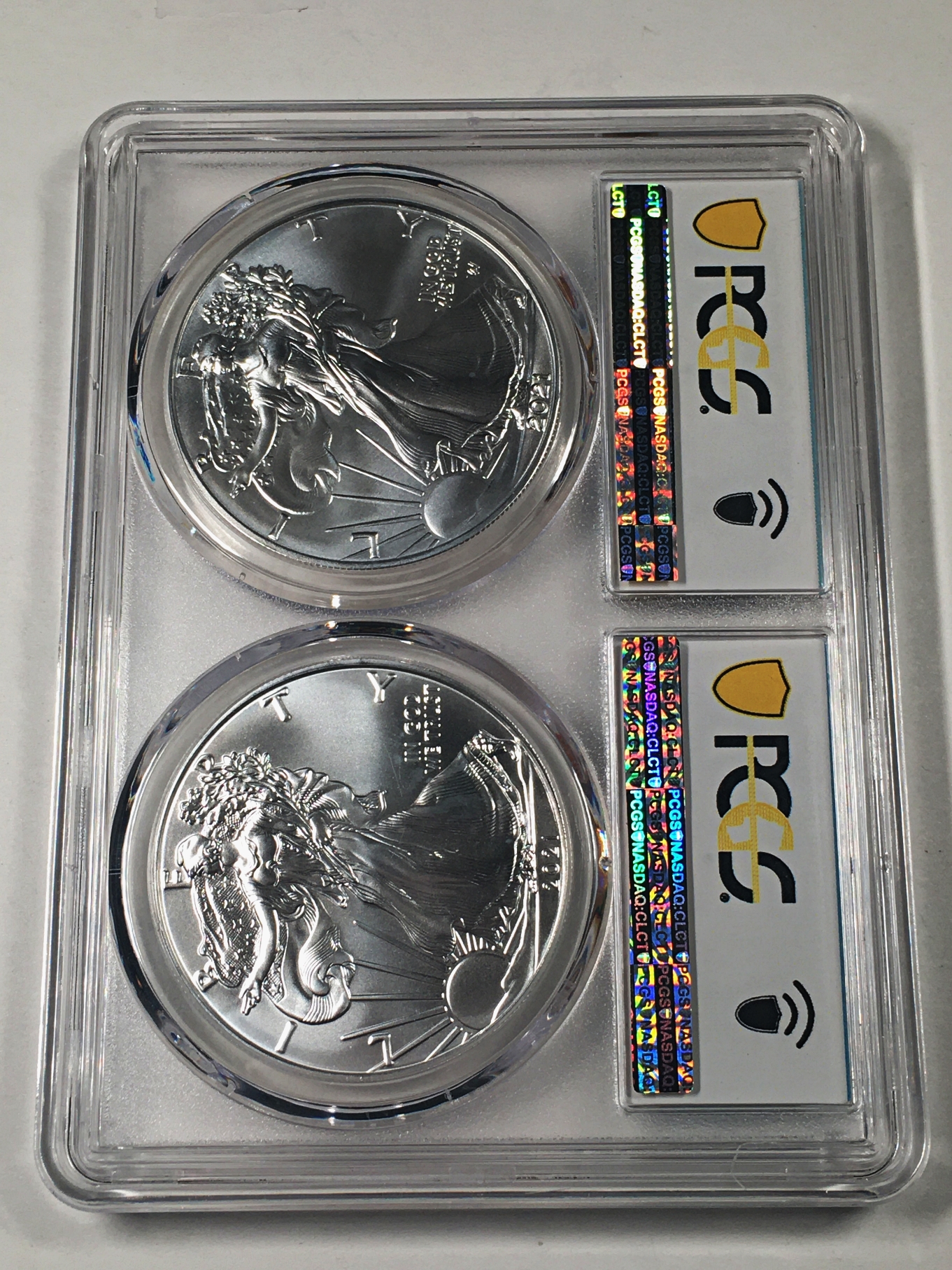 2021 Type 1 & Type 2 American Silver Eagles Set*Graded MS70 by PCGS*2oz .999 Fine Silver*Custom ...