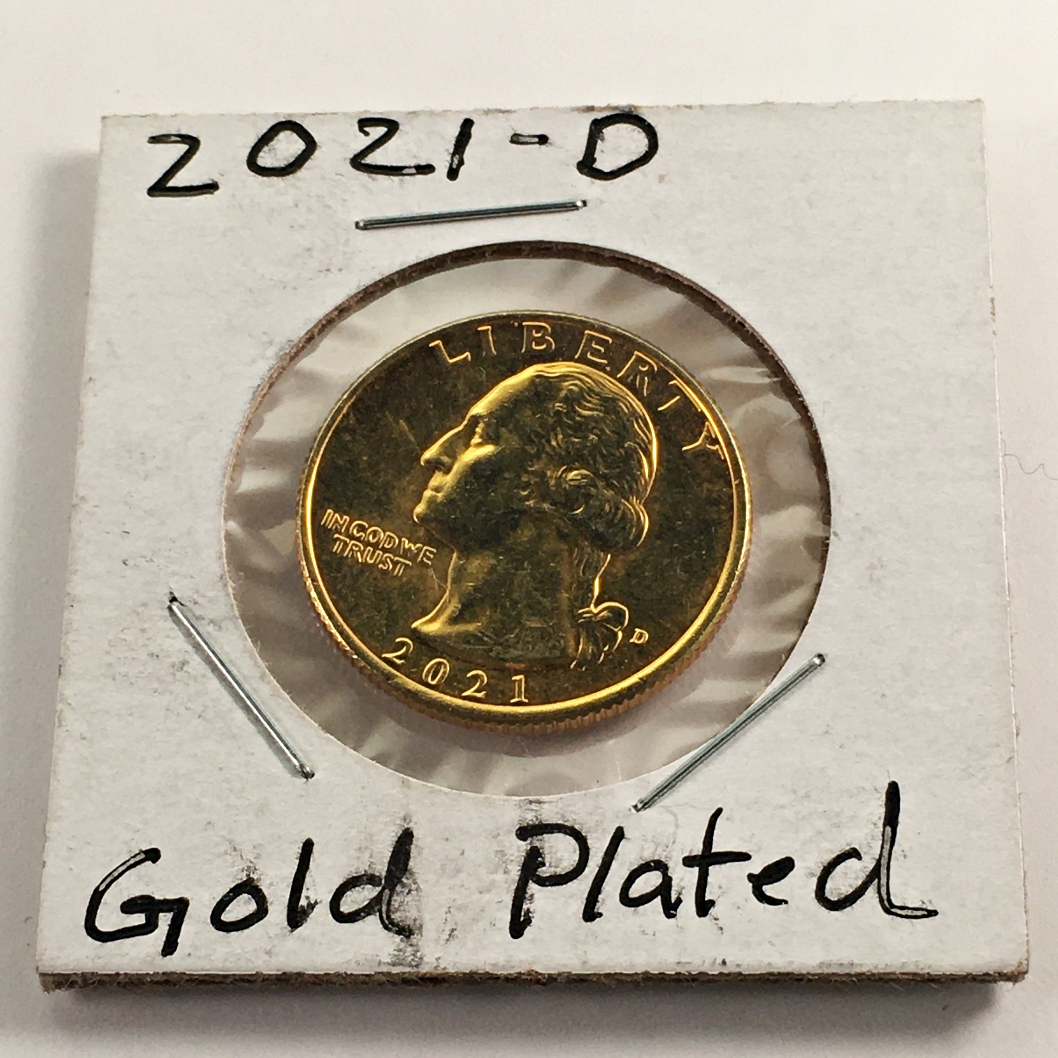 2021-D 24K Gold Layered Crossing the Delaware Commemorative Washington ...
