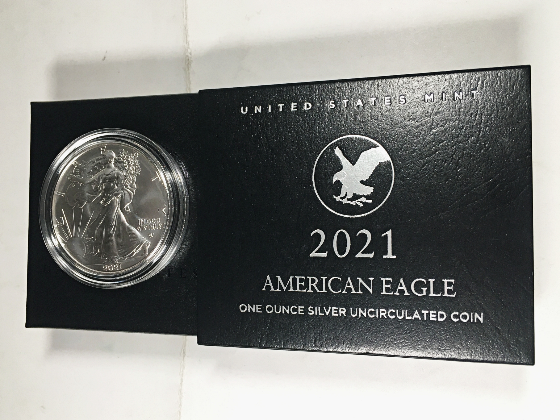 2021-W Burnished American Silver Eagle*1oz .999 Fine Silver*In Original ...