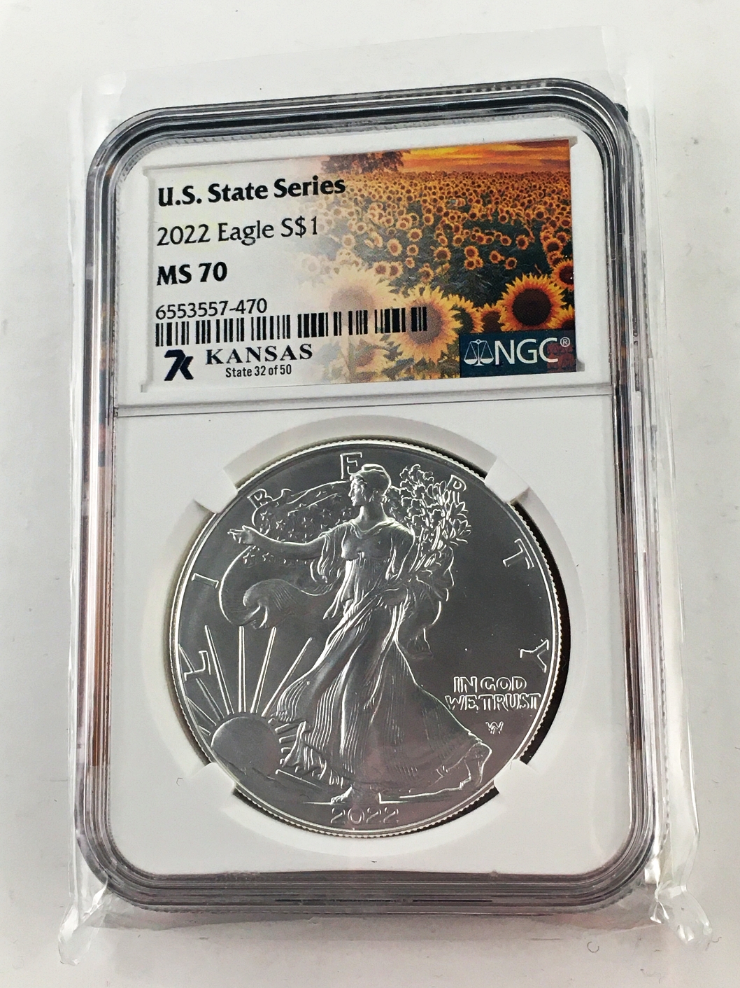 2022 American Silver Eagle*Graded MS70 by NGC*1oz .999 Fine Silver*US ...
