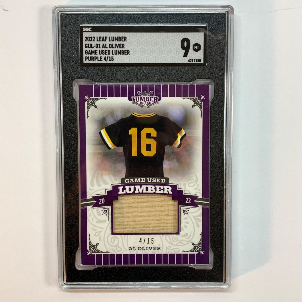 2022 Leaf Lumber Game Used Bat Al Oliver Hall of Fame Graded Mint 9 by ...
