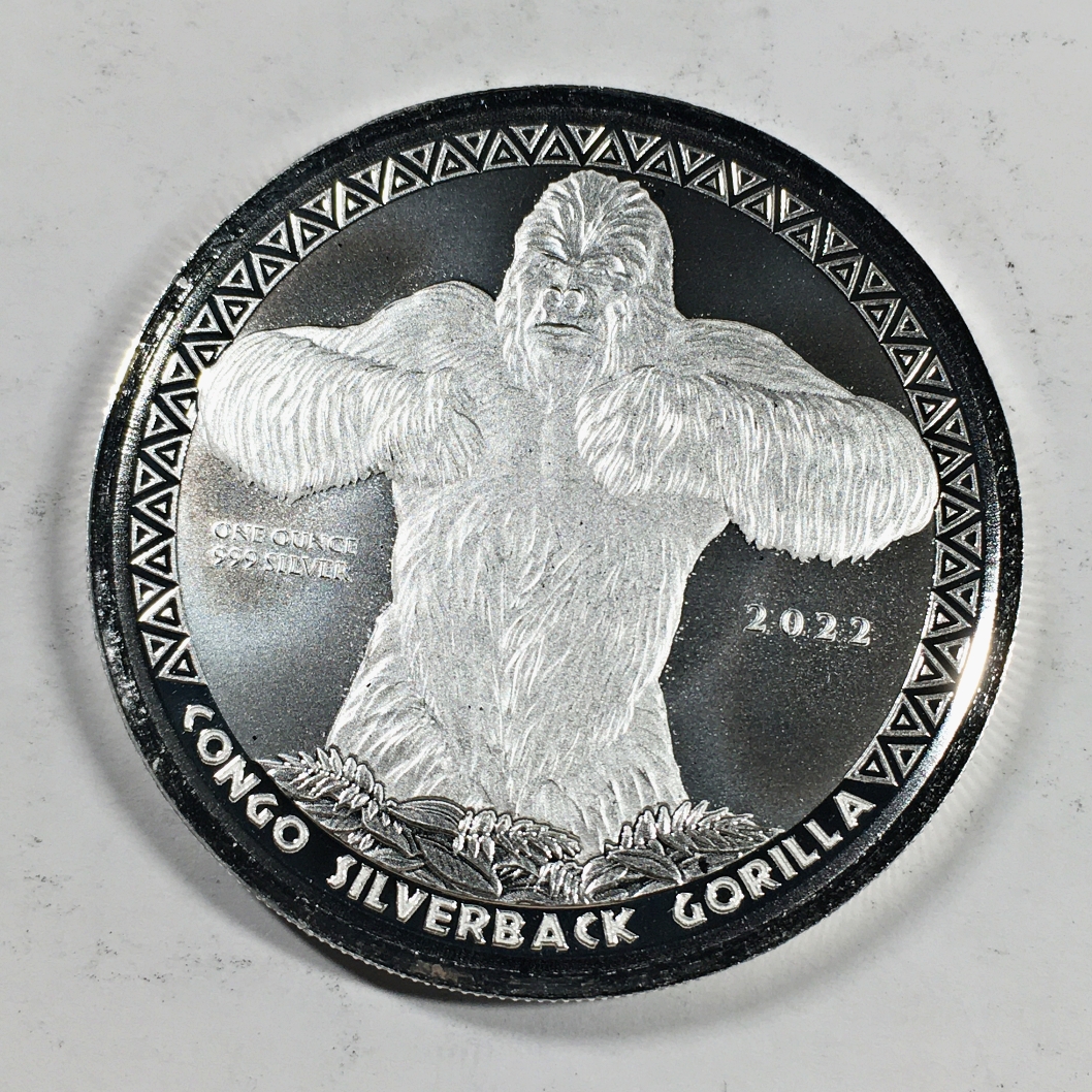 2022 Republic of Congo Silver 500 Francs*One Troy Ounce .999 Fine ...