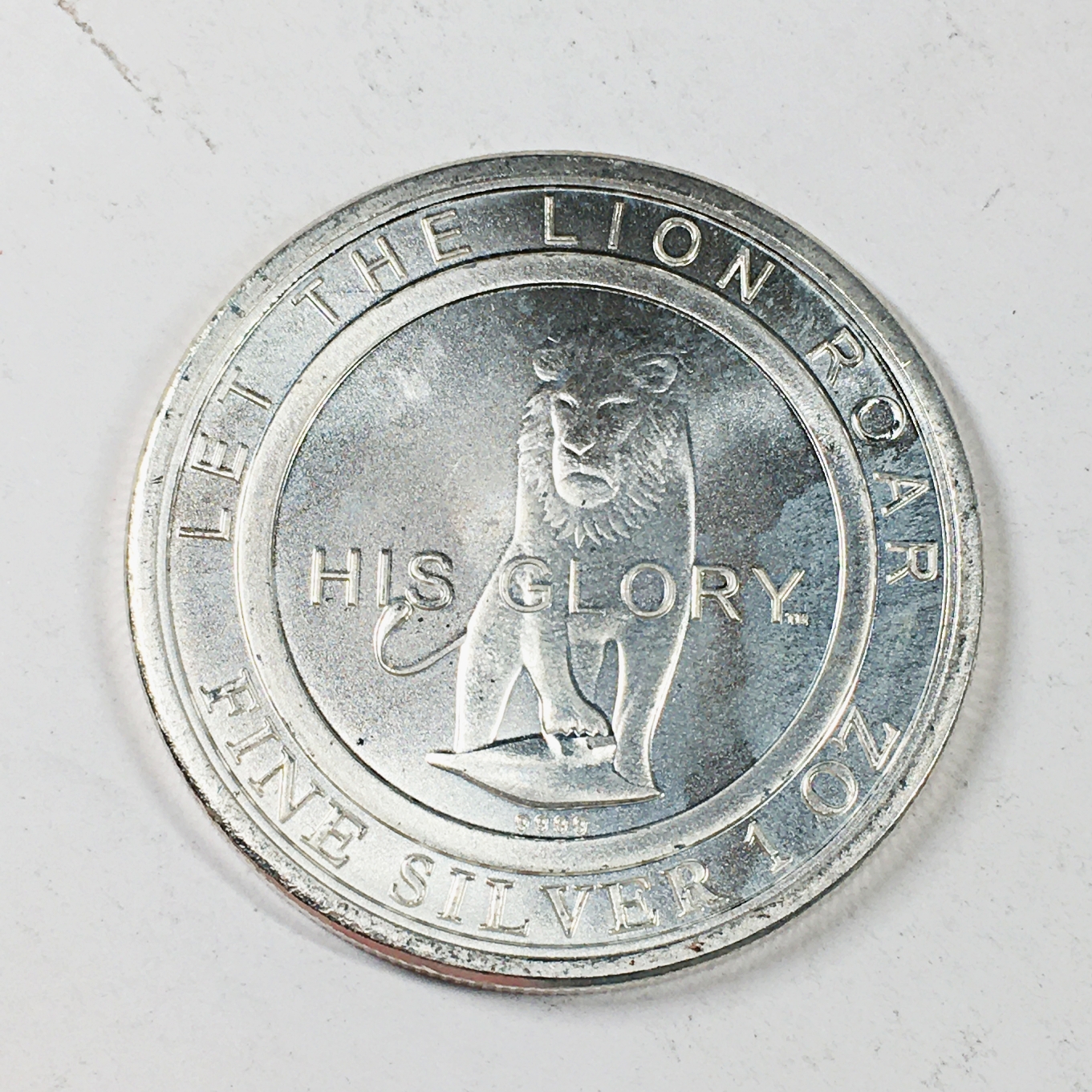 2023 One Troy Ounce .999 Fine Silver Round*Lion*His Glory*Let The Lion Roar | Property Room