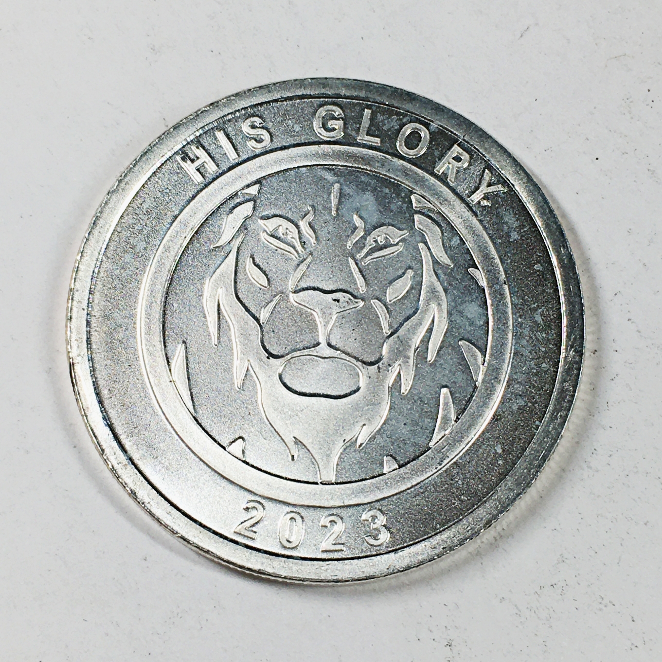 2023 One Troy Ounce .999 Fine Silver Round*Lion*His Glory*Let The Lion ...