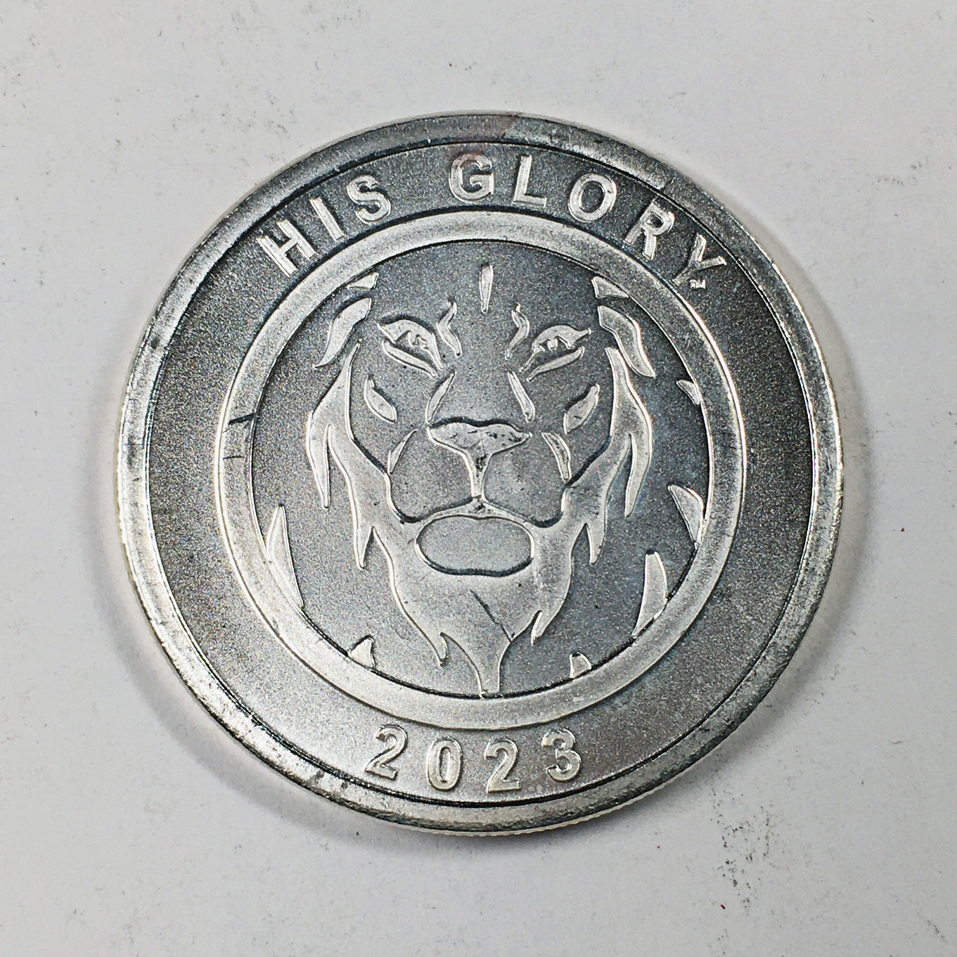 2023 One Troy Ounce .999 Fine Silver Round*Lion*His Glory*Let The Lion ...