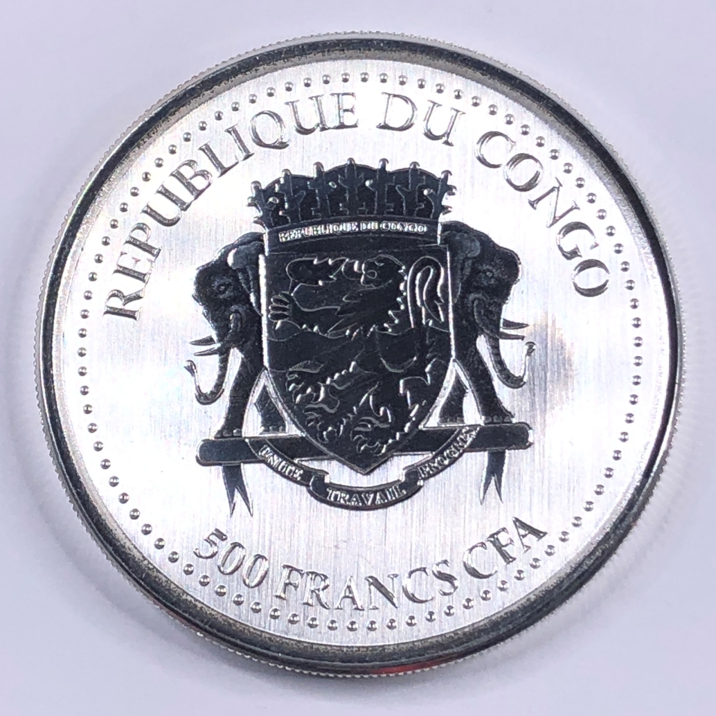 2023 Republic of Congo Silver 500 Francs*One Troy Ounce .999 Fine ...