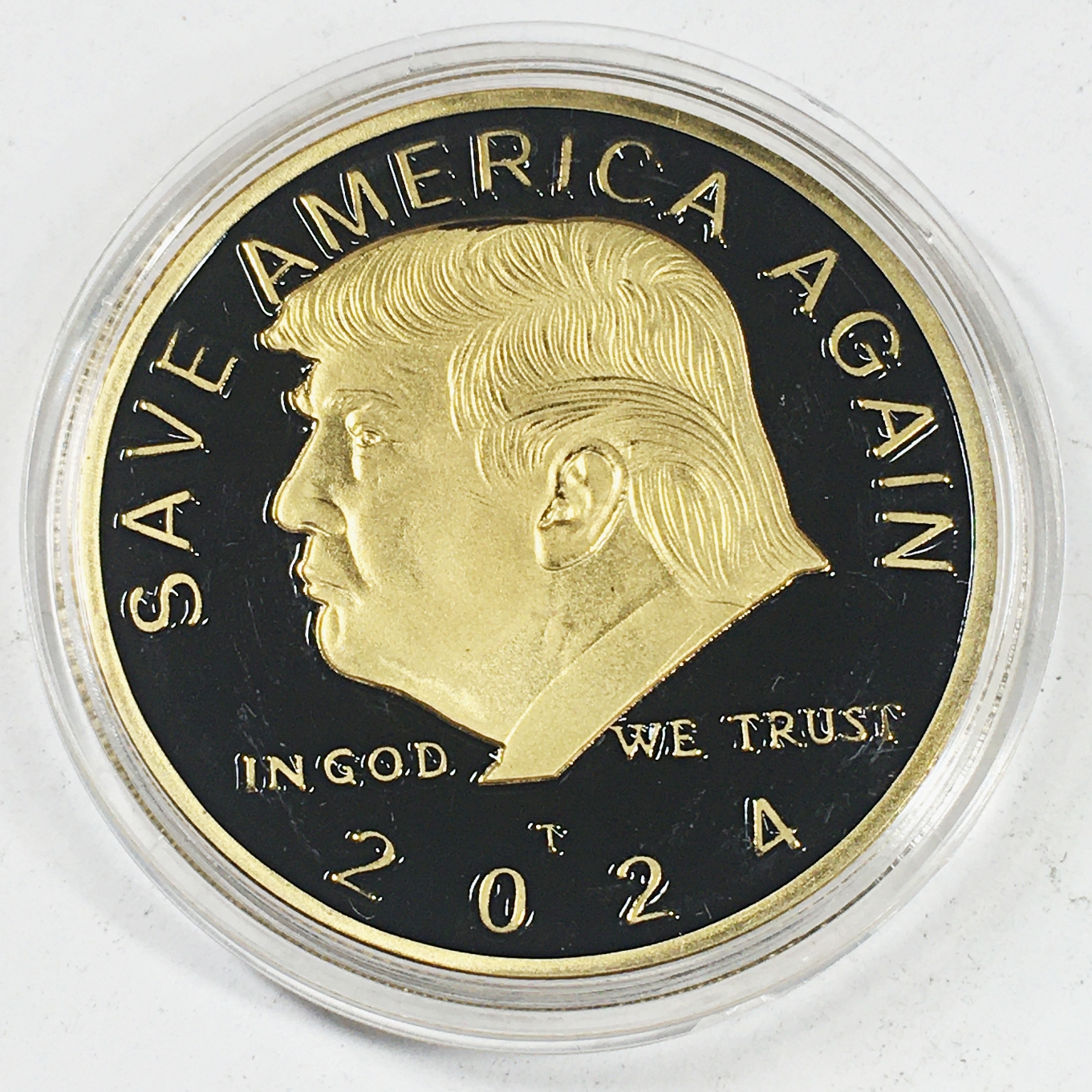 2024 24K Gold Layered Donald Trump Medallion*Proof*In Protective ...
