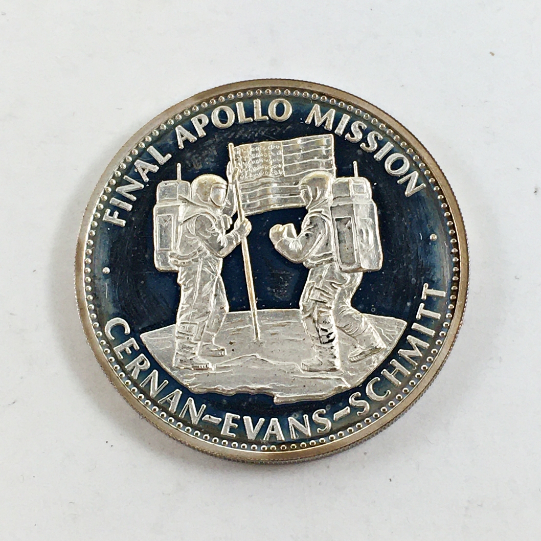 20.7 Grams .999 Proof Silver Medallion Commemorating the Final Apollo ...