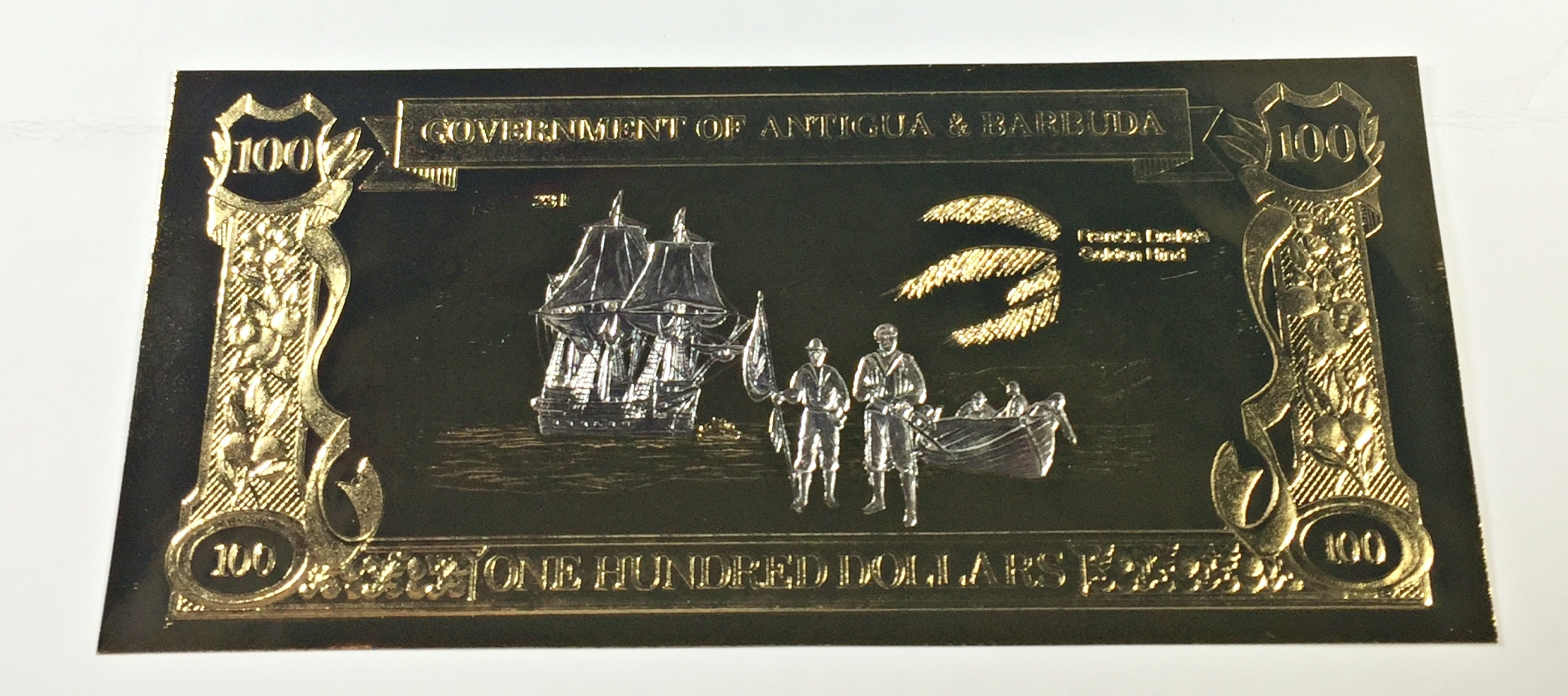 24K Gold and .999 Fine Silver Foil Banknote*Legal Tender of Antigua and ...