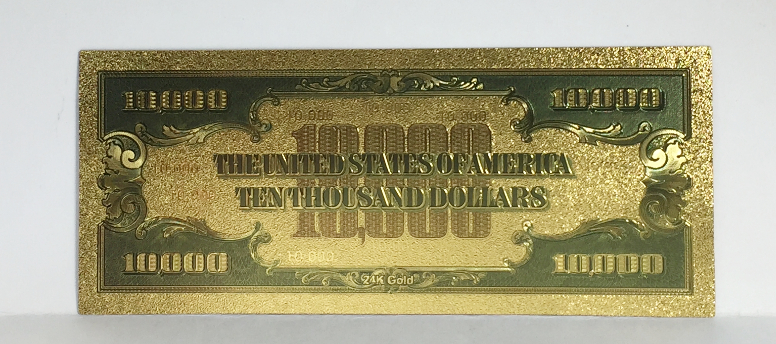 24K Gold Federal Reserve Note Replica of 1934 $10,000 Bank Note*Proof ...