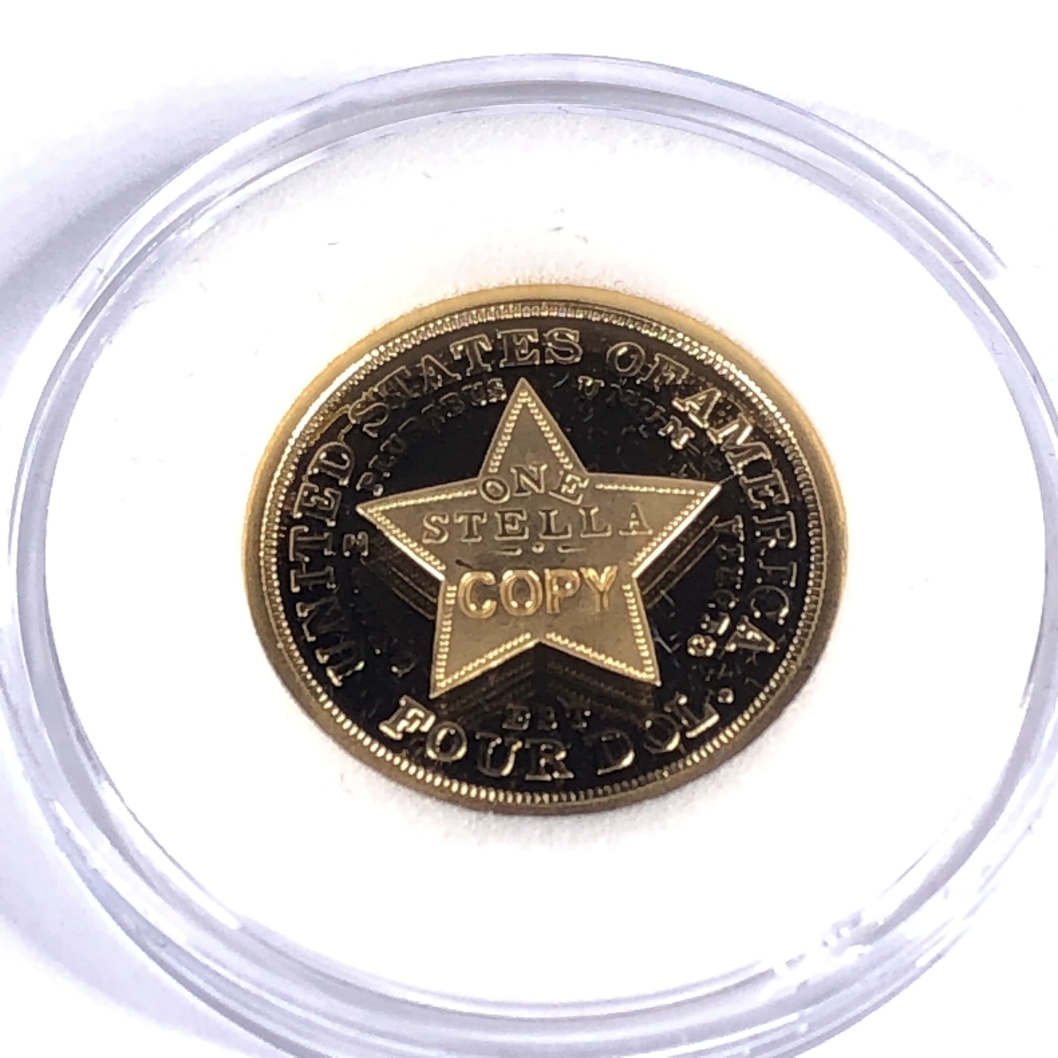 24K Gold Layered 1879 Stella $4 Replica*Proof DCAM*In Protective ...