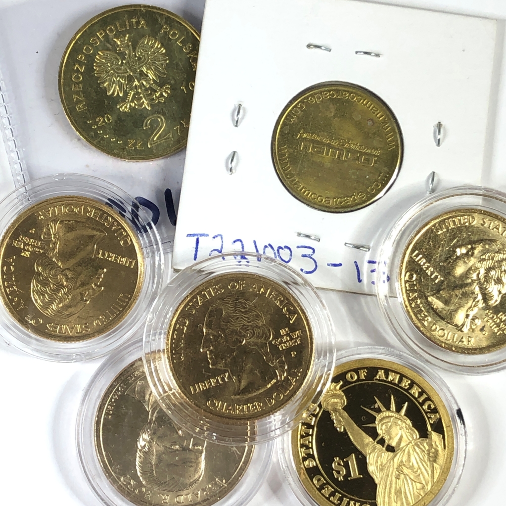 24K Gold Layered and Gold Colored Coin Lot | Property Room