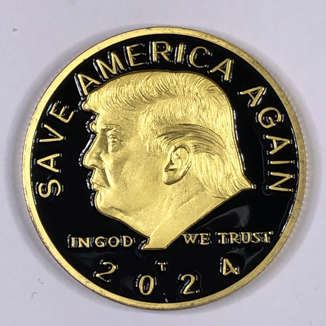 24K Gold Layered/Colorized Donald J. Trump Medallion*Make America Great ...