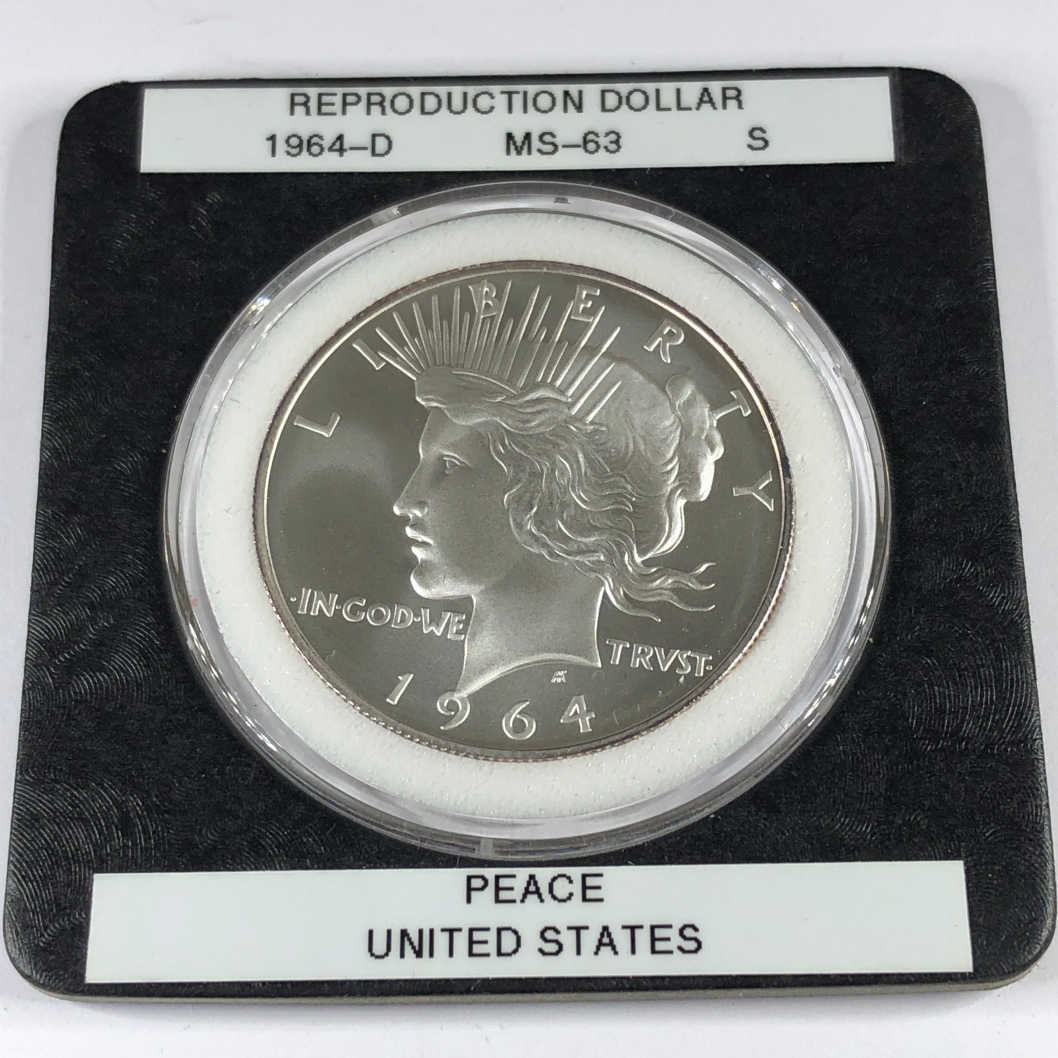 27 Grams .999 Fine Silver Reproduction 1964-D Peace Dollar*Uncirculated ...