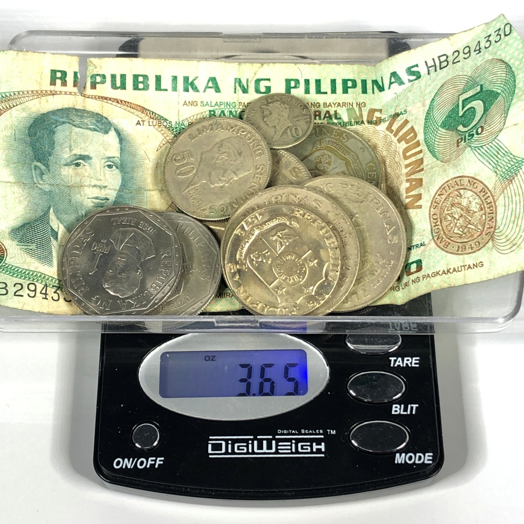 3.65oz. Of Coins and Currency from the Philippines | Property Room