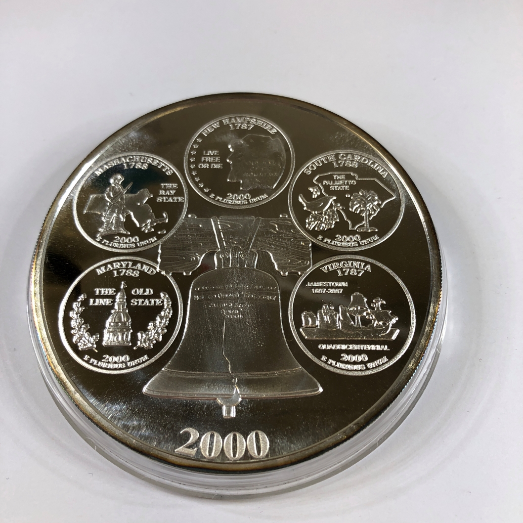 4 Troy Ounce .999 Fine Silver 2000-D Commemorative States Quarter*In ...