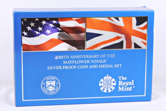400th Anniversary of the Mayflower Voyage Silver Proof Coin and Medal ...