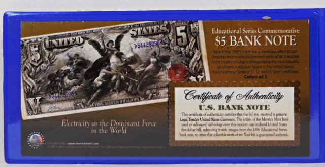 $5 Educational Series Commemorative Bank Note*Overprint on Genuine ...