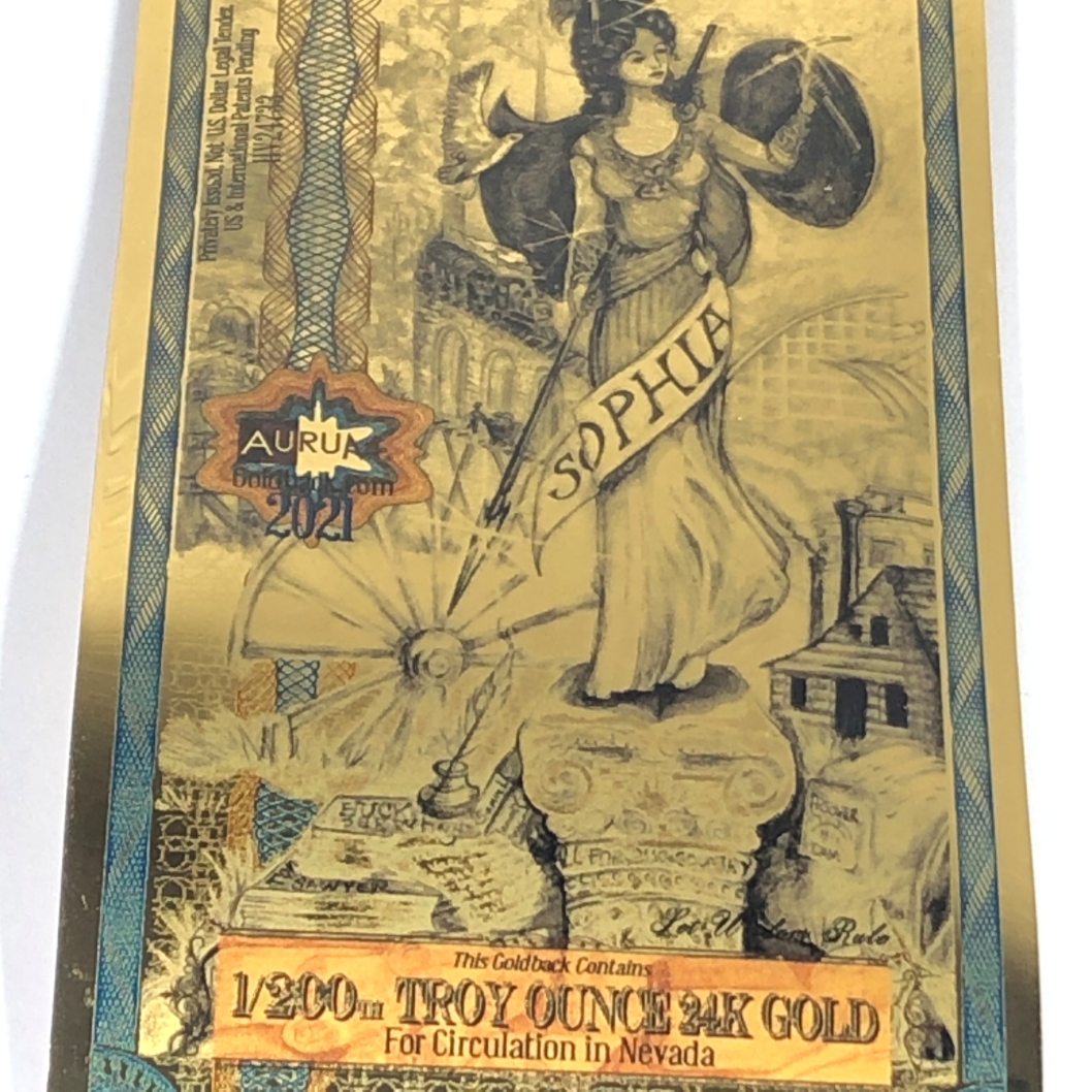 5 Nevada Goldbacks*1/200th Troy Ounces of 24K Gold*For Circulation in ...