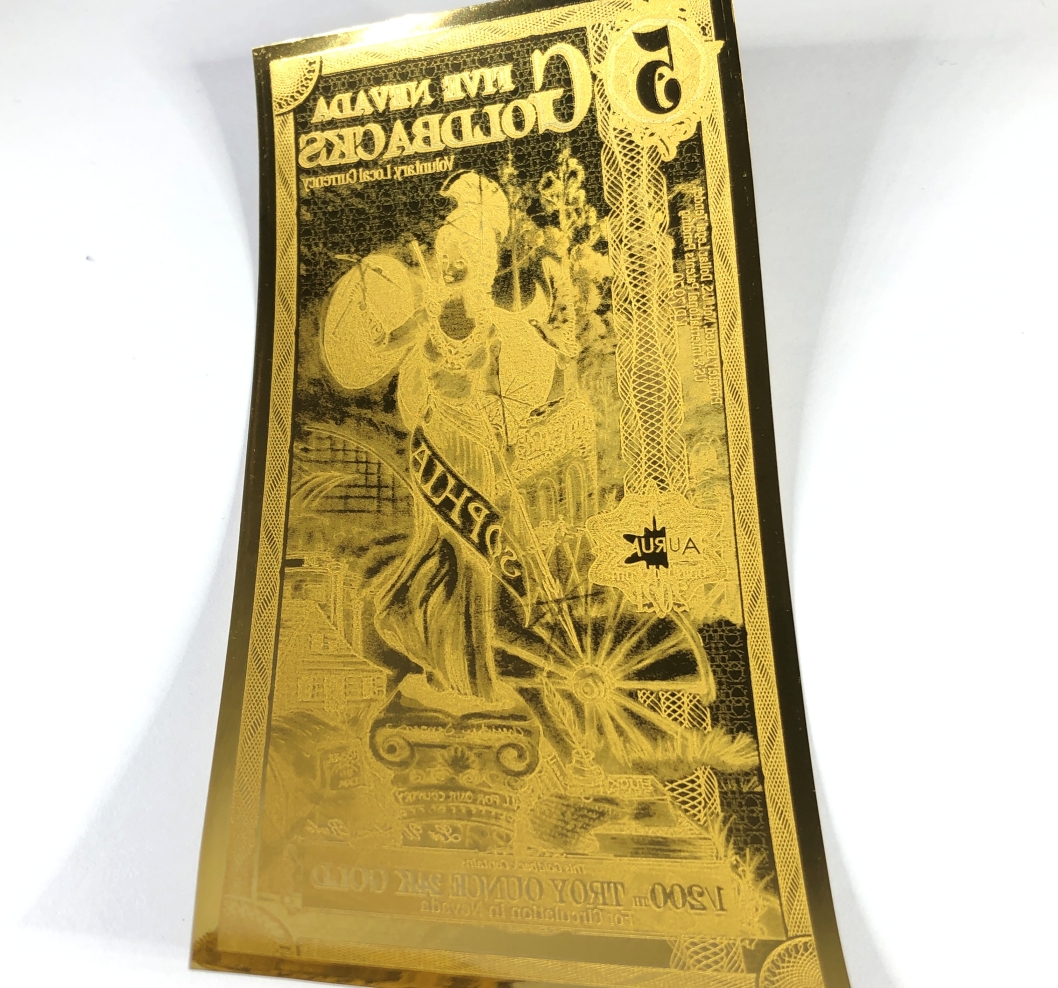 5 Nevada Goldbacks*1/200th Troy Ounces of 24K Gold*For Circulation in ...