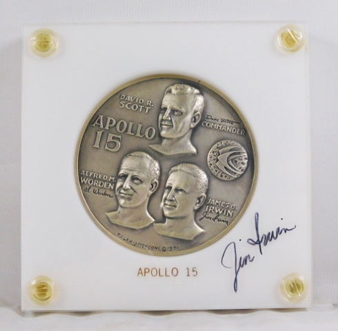 5 oz .999 Fine Silver Apollo 15 Medal*High Relief*Personally Signed by ...