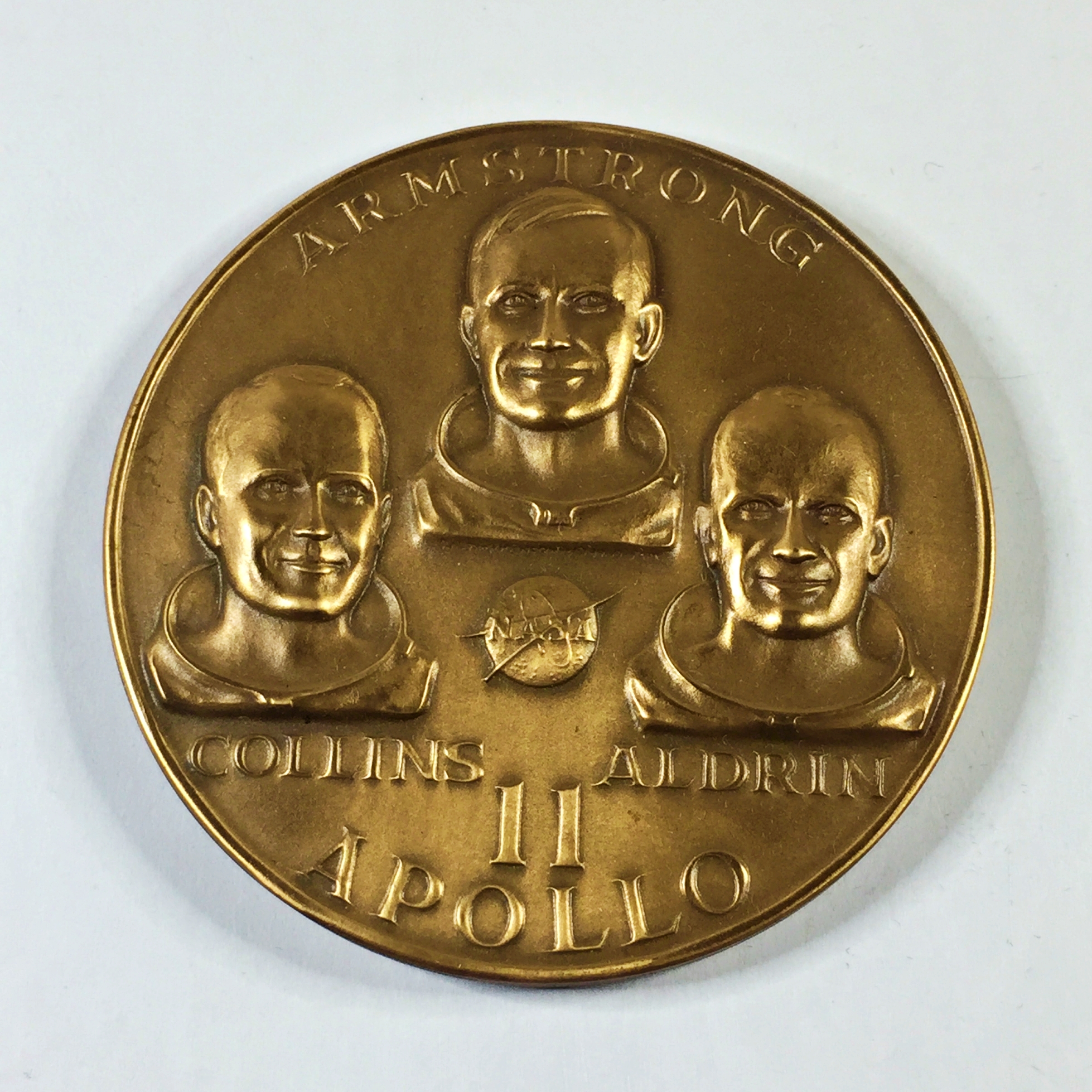 5 oz Bronze 1969 Apollo 11 Man's First Lunar Landing Medallion ...
