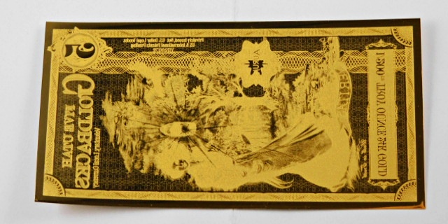 5 Utah Goldbacks*1/200th Troy Ounces of 24K Gold*For Circulation in ...