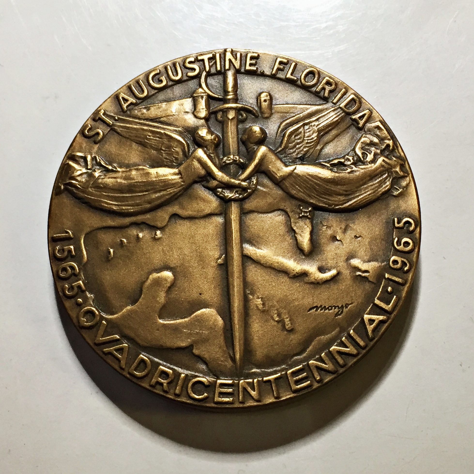 6.4oz High Relief Bronze Medallion*2.5" Diameter*Commemorating The ...