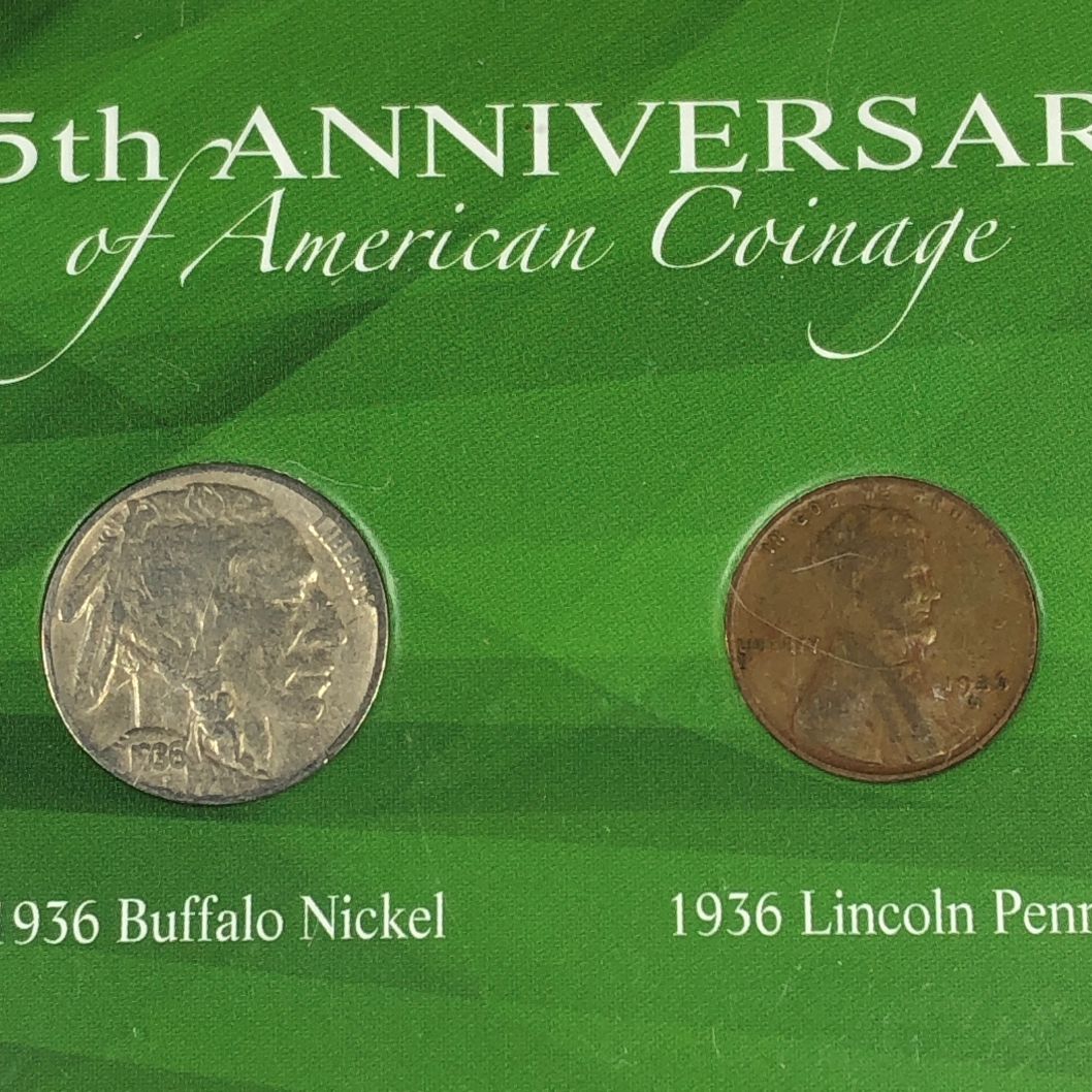 75th Anniversary of American Coinage: 1936 Buffalo Nickel and 1936 ...