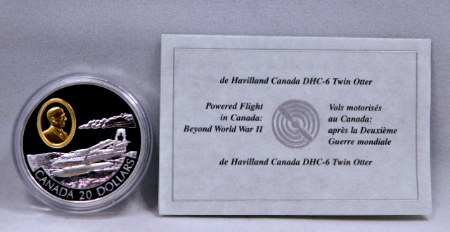 1999 $20 Canada de Havilland Canada DHC-6 Twin Otter Airplane - Gold ...