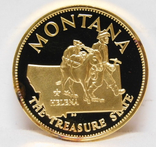 24K Gold on 1+ oz .925 Sterling Silver State of Montana - The Treasure ...