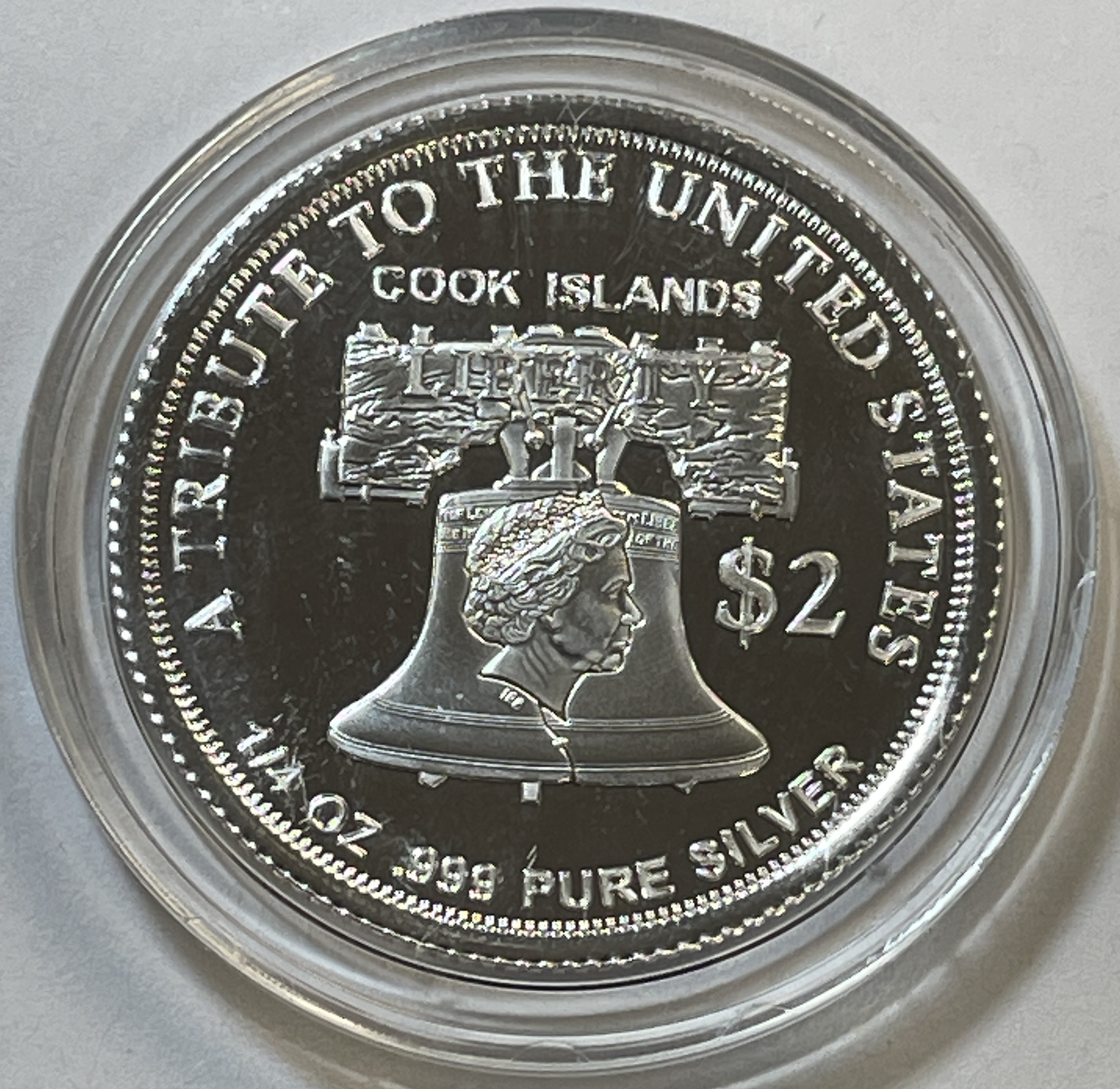2022 $2 American Double Eagle Cook Islands 1/4 oz .999 Fine Silver ...