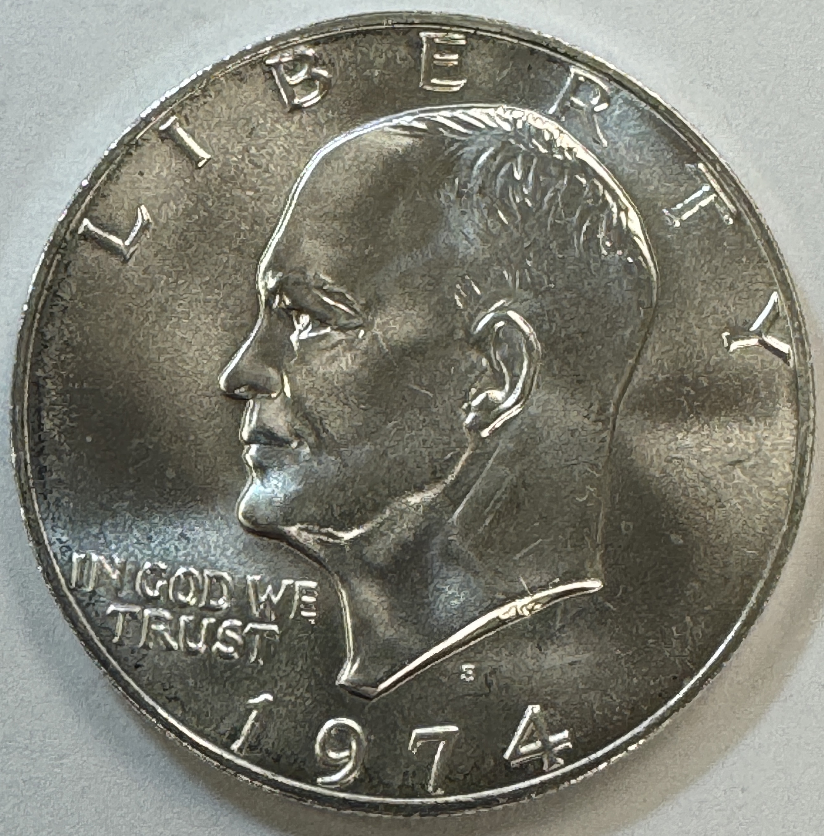 1974-S Eisenhower "Ike" SILVER Dollar w/Original Cartwheel Mint Luster ...