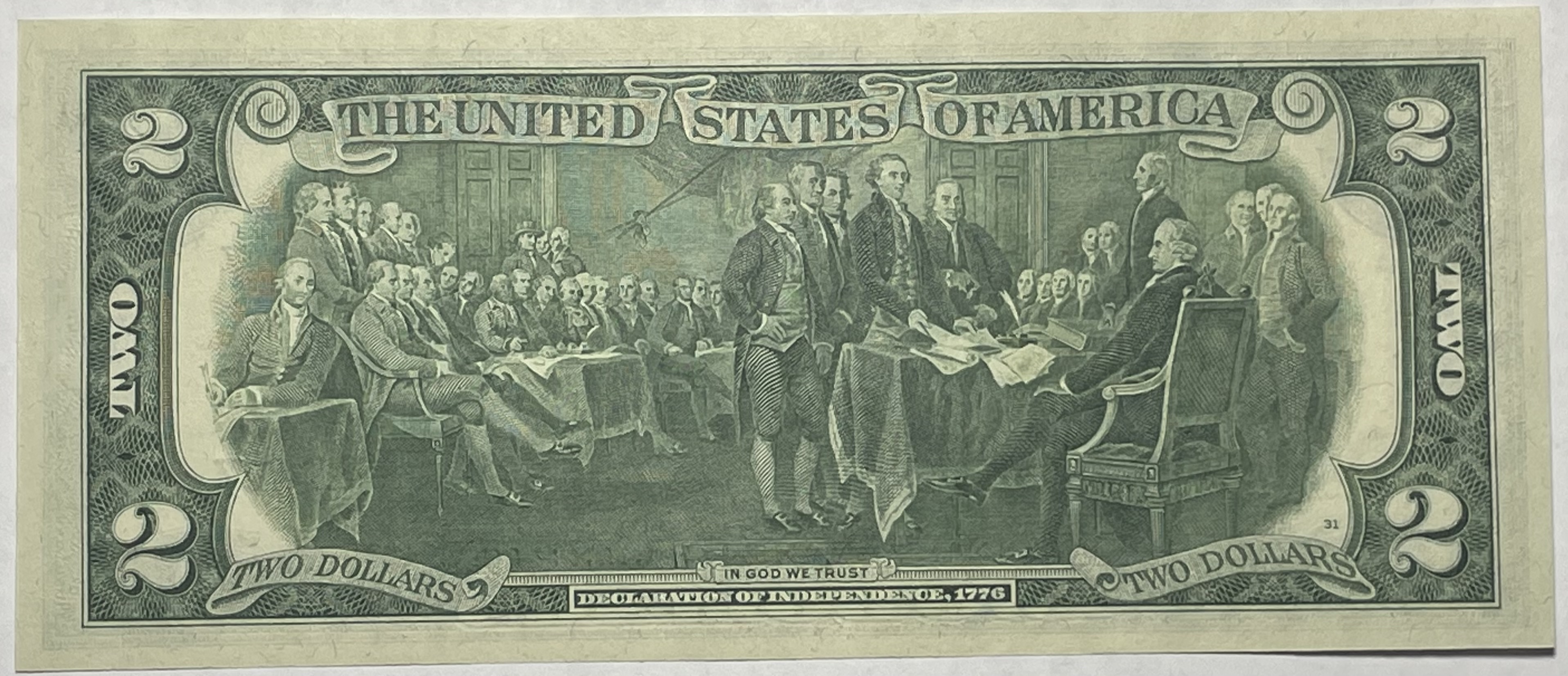 1976 Bicentennial $2 Federal Reserve Note w/Savoy, Illinois First Day ...