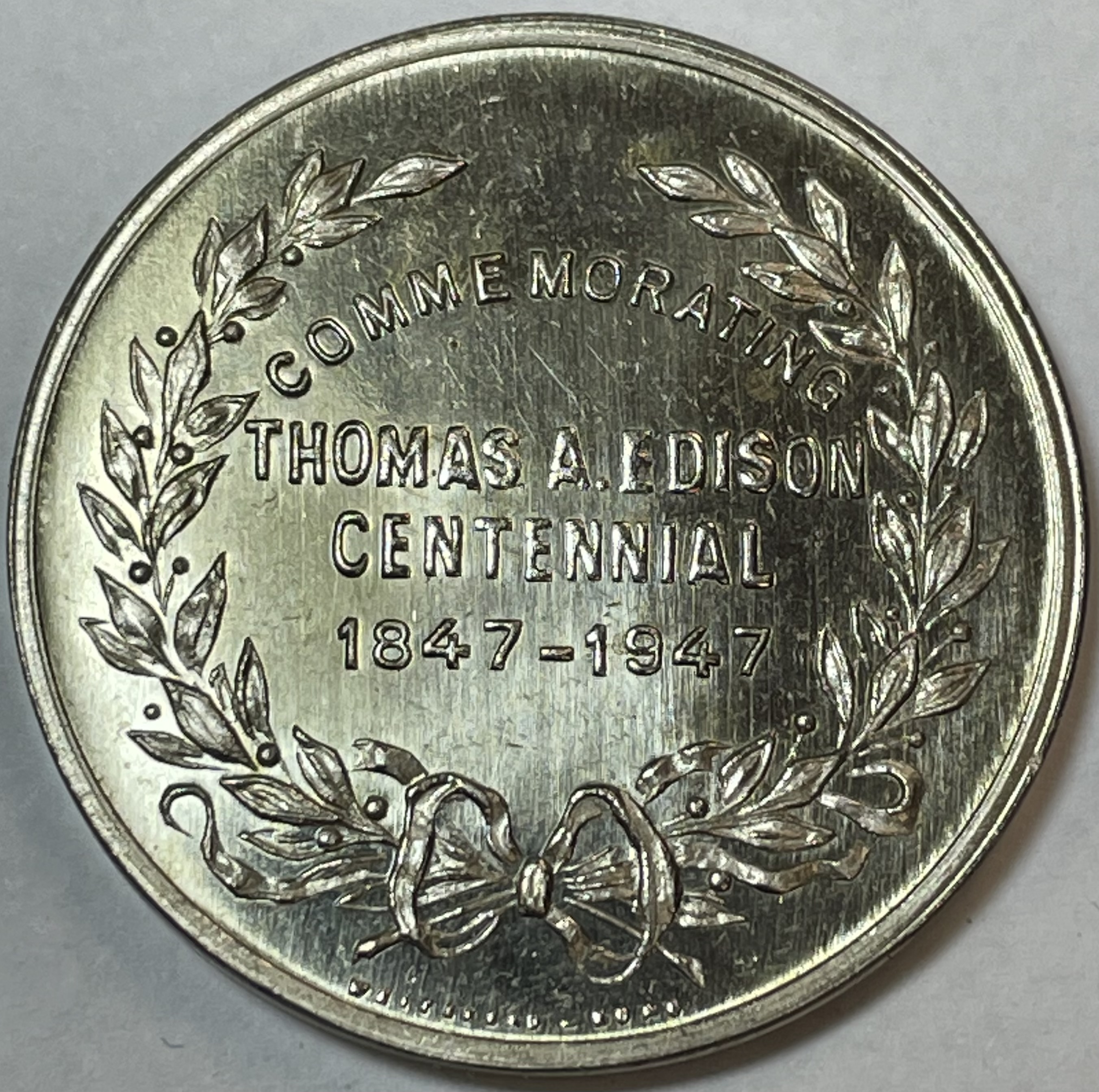 1847-1947 Thomas Alva Edison Centennial Commemorative So Called Half ...