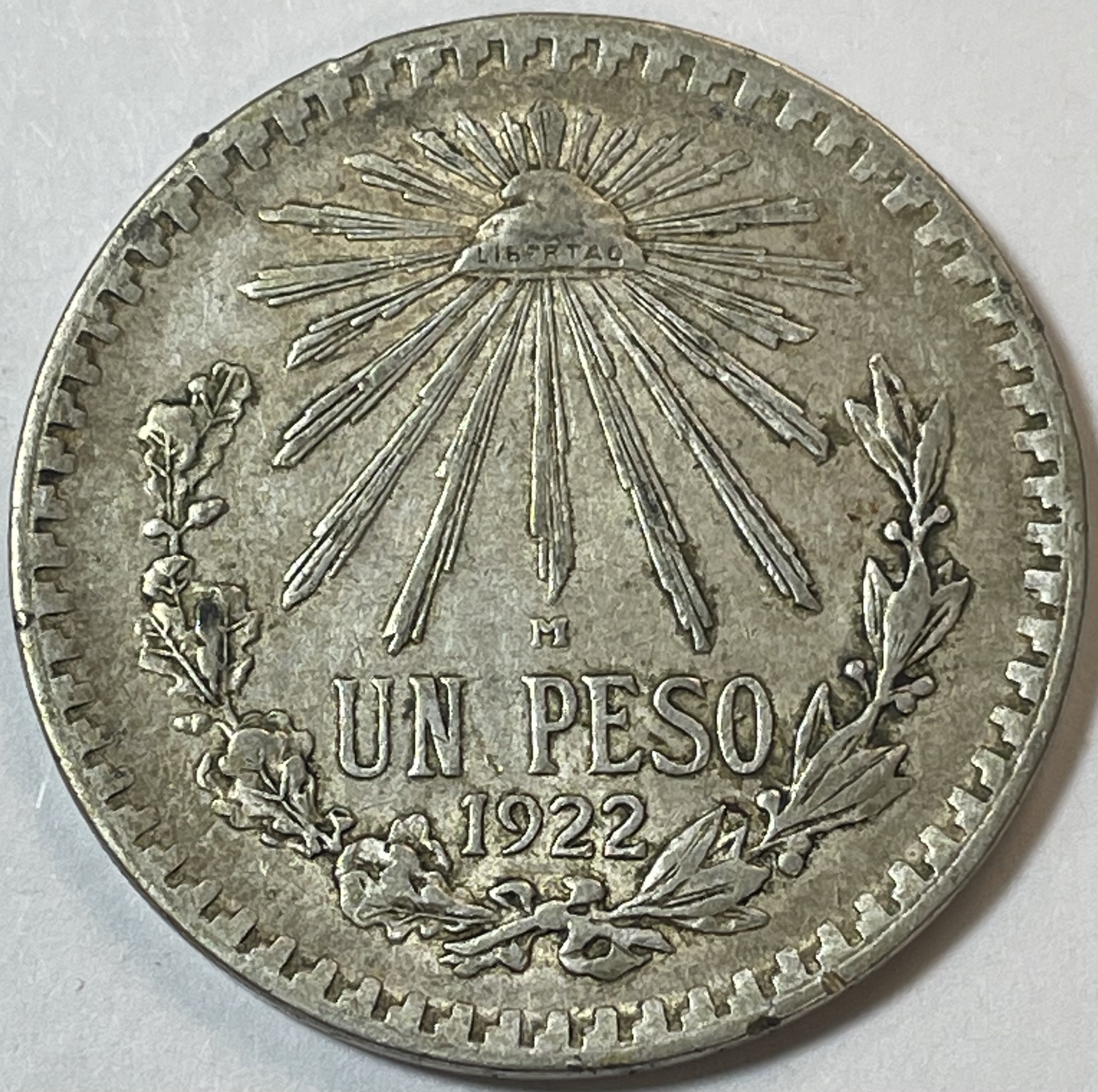 1922 Mexico Silver Peso | Property Room