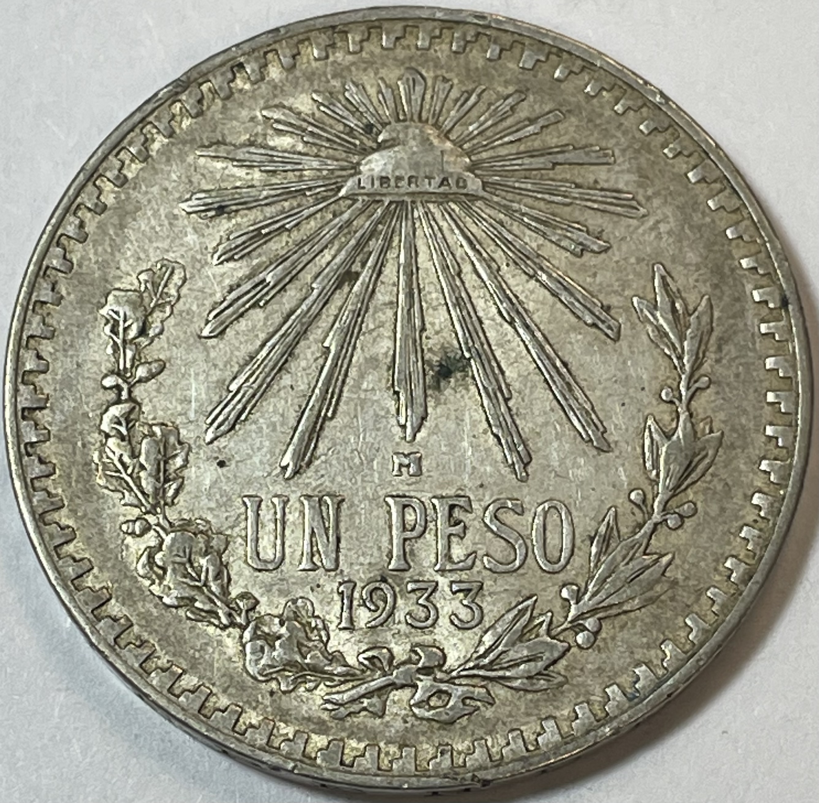 1933 Mexico Silver Peso | Property Room