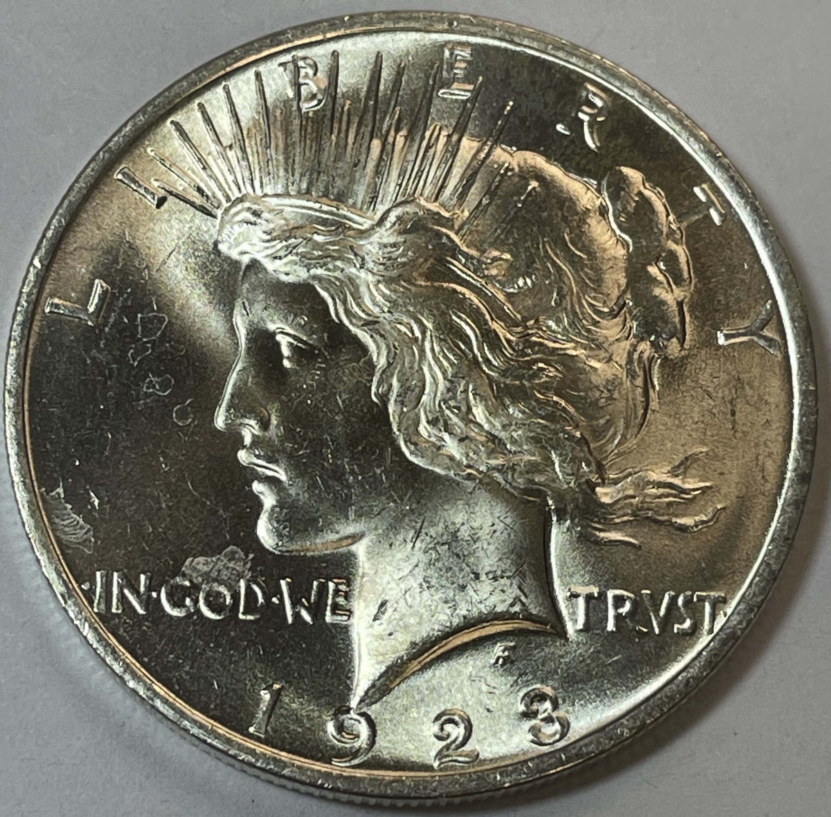 HIGH GRADE GEM Brilliant Uncirculated 1923 Silver Peace Dollar ...