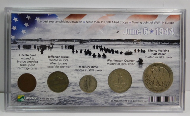 1944 U. S. D-Day 75th Anniversary Silver Coin Set - Five (5) Coin Set ...