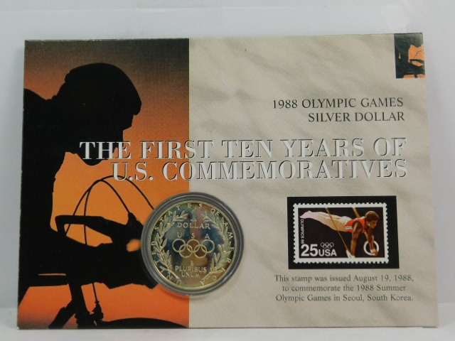 1988-S Olympic Games Proof Silver Dollar - Encased in Story Board ...