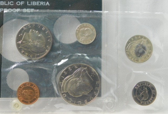 1972 Proof Set from the Republic of Liberia - Six Coin Set | Property Room