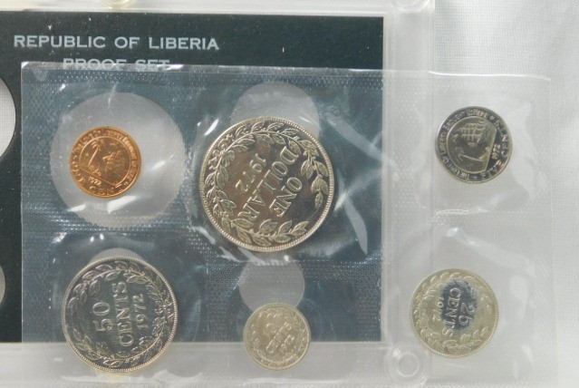 1972 Proof Set from the Republic of Liberia - Six Coin Set | Property Room