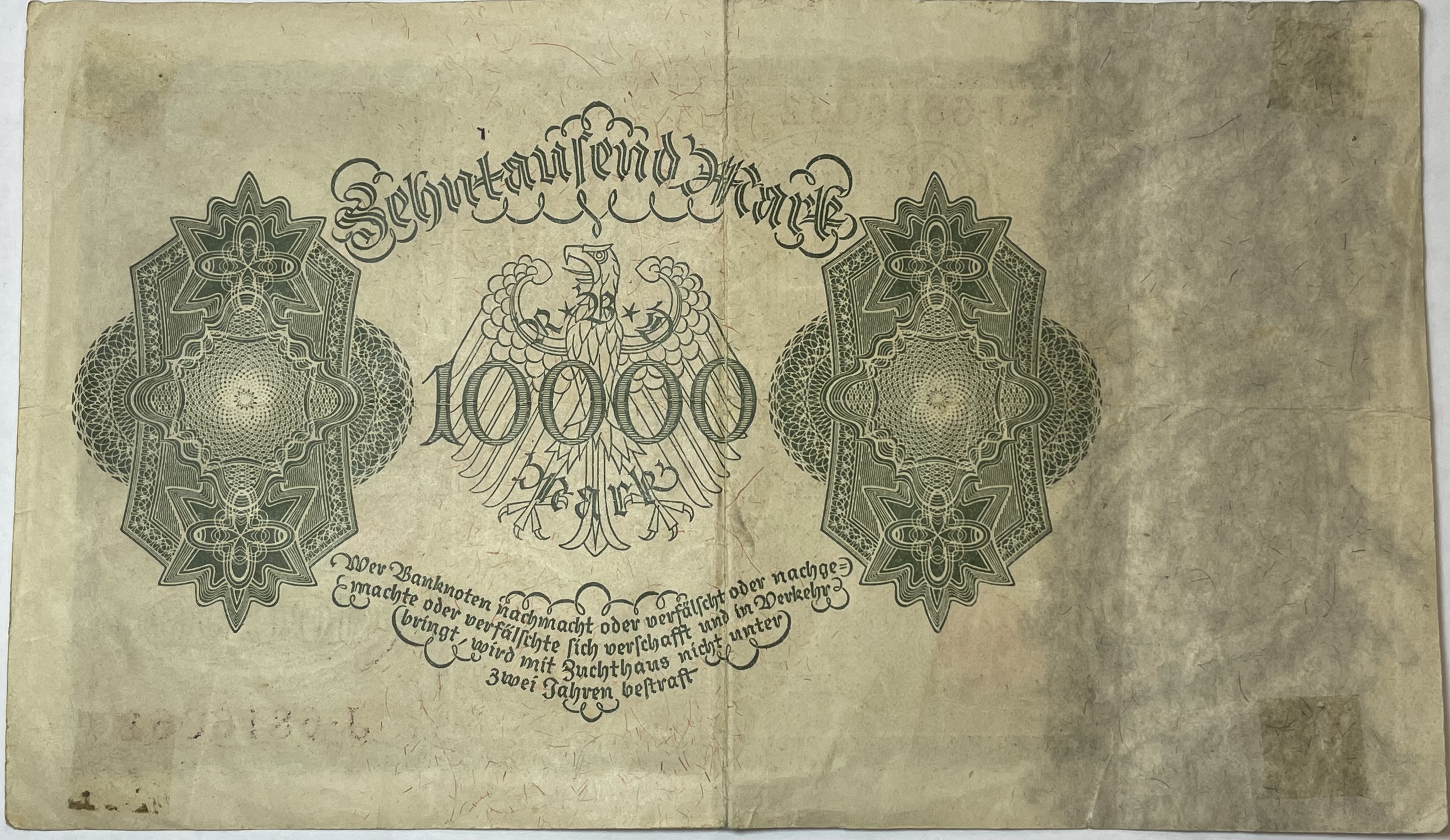 1922 Germany 10,000 Mark Reichsbanknote | Property Room