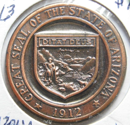 1863-1963 Arizona Territorial Centennial Commemorative Coin/Medal ...